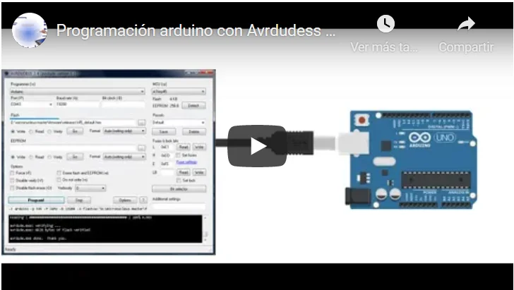 PROGRAMAR ARDUINO CON AVRDUDESS EN HEXADECIMAL